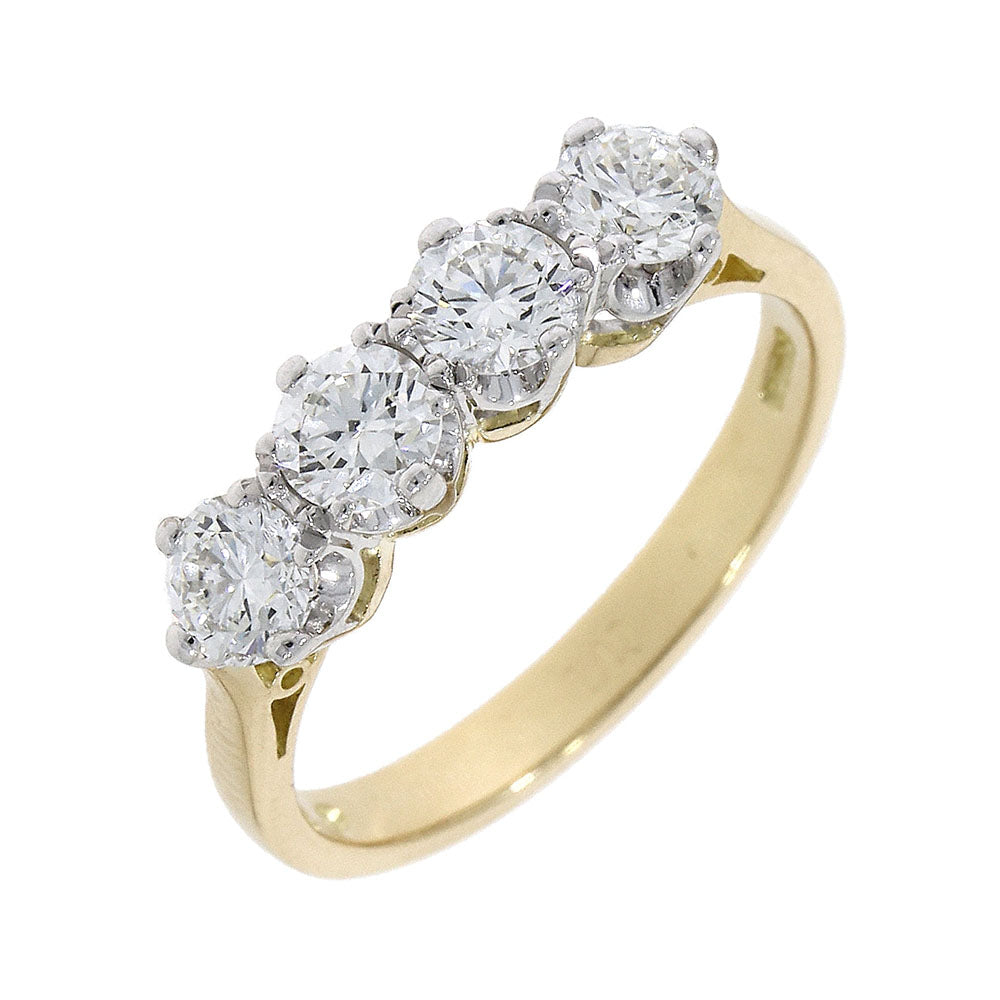 18ct Yellow Gold Four Stone Diamond 1ct Ring – Keanes Jewellers
