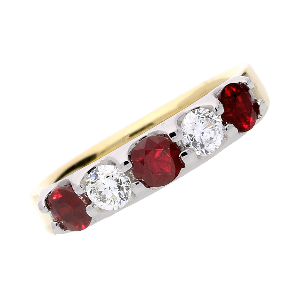 18ct Gold Ruby and Diamond Eternity Ring – Keanes Jewellers