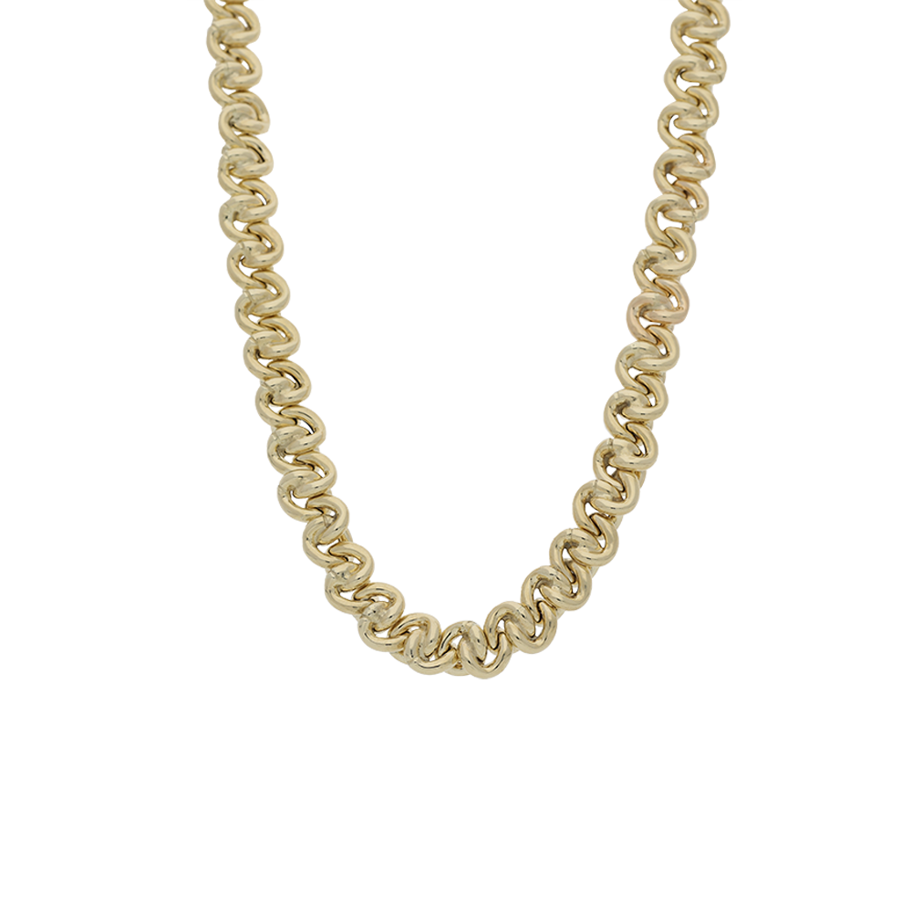 9ct Yellow Gold Interlock Link Chain – Keanes Jewellers