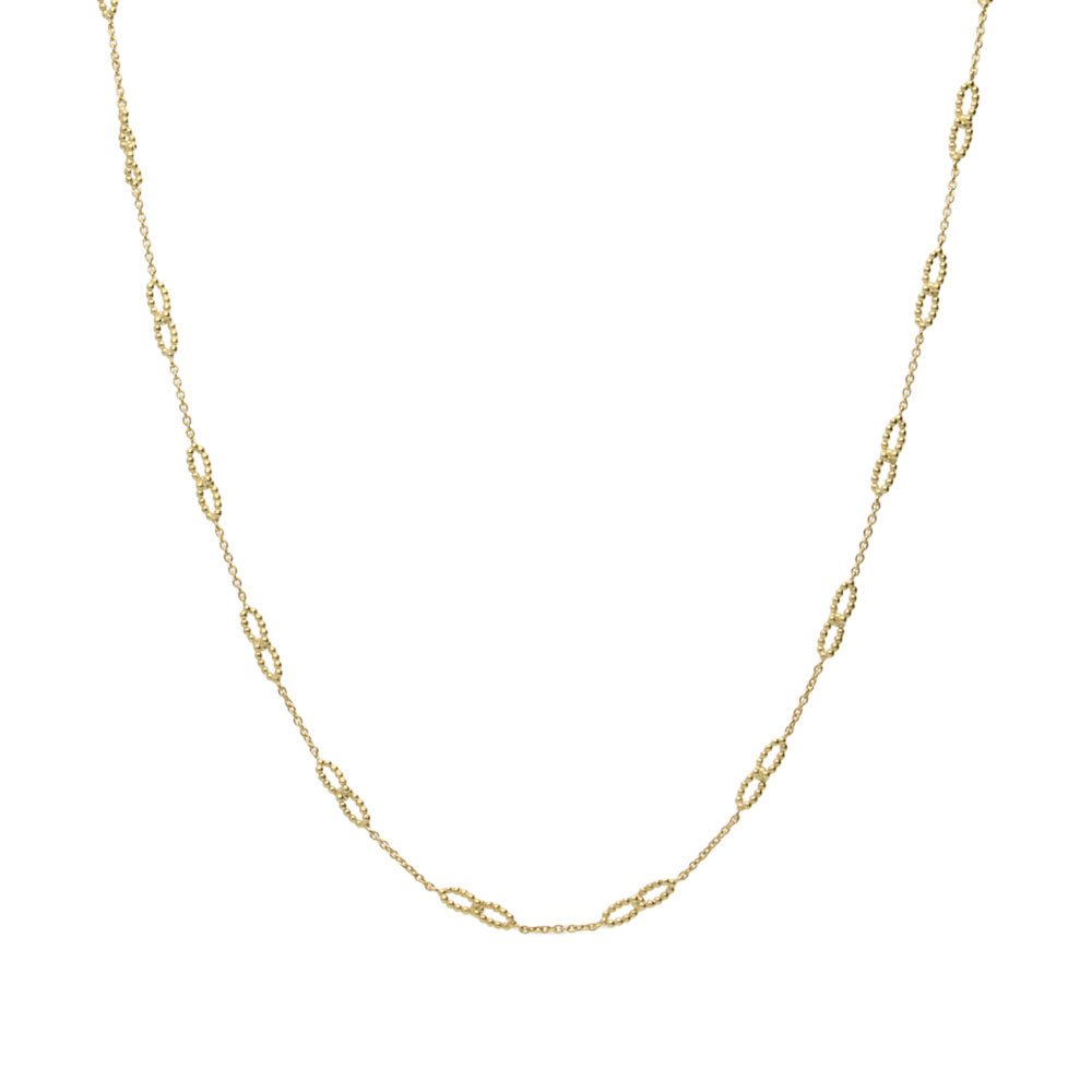 9ct Yellow Gold Beaded Infinity Necklace – Keanes Jewellers