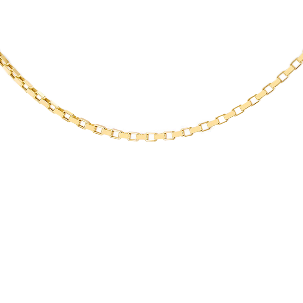 9ct Yellow Gold Square Box Chain – Keanes Jewellers