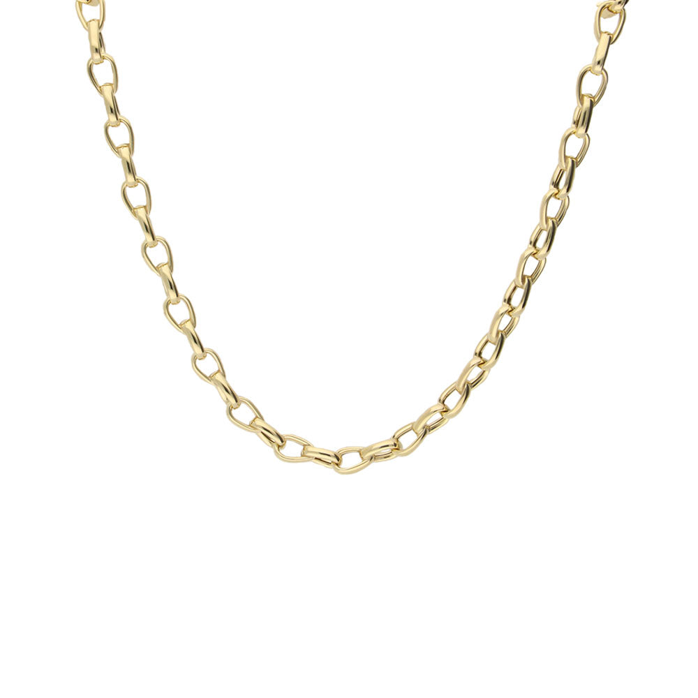 9ct Yellow Gold Triangular Belcher Link 45cm Chain – Keanes Jewellers