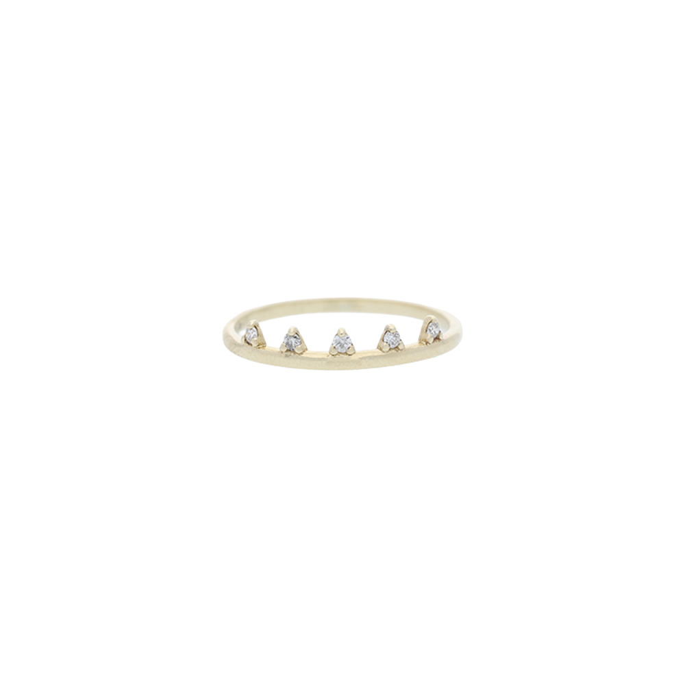 9ct Yellow Gold 5 Diamond Fringe Ring – Keanes Jewellers