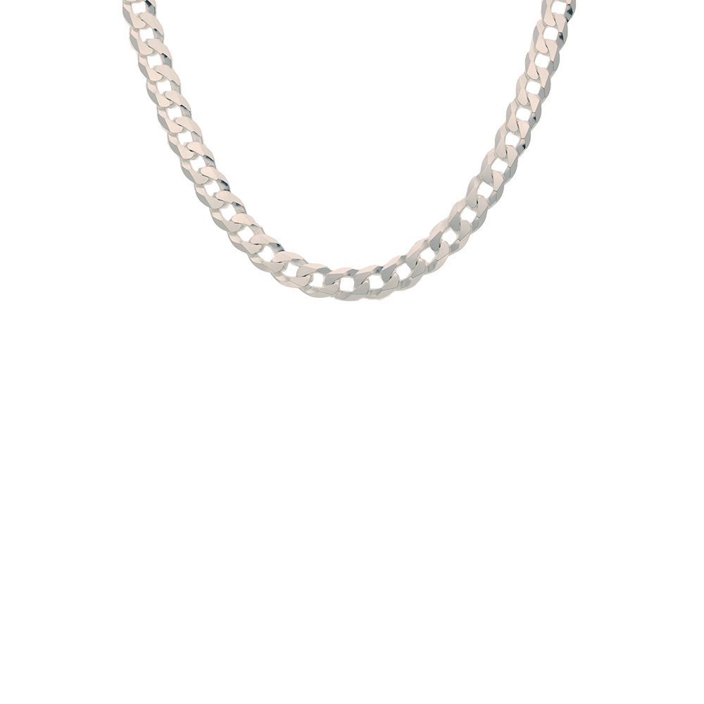 Sterling Silver 50cm Flat Curb Chain 7mm – Keanes Jewellers