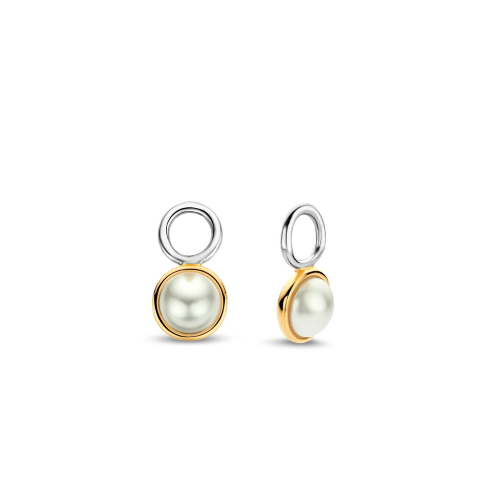 Ti Sento Gold Plated Small Round Pearl Ear Charms – Keanes Jewellers